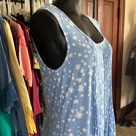 The Paragon | Dresses | New Womans Maxi Dress Polyrayon Sleeveless Blue ...